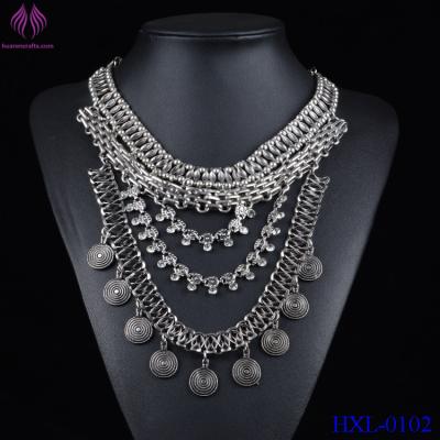 China Fashion Charm Jewelry Pendant Chain Crystal Choker Chunky Statement bib Necklace for sale