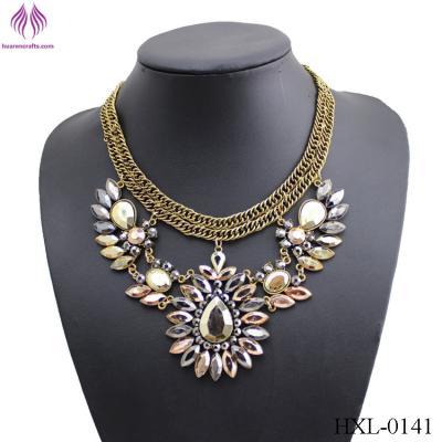 China China wholesale bib large flower statement necklace for sale