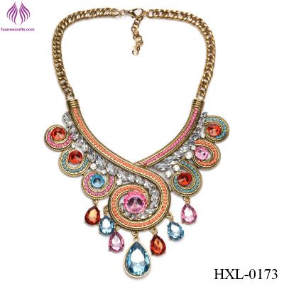 China China wholesale chunky stone statement necklace for sale