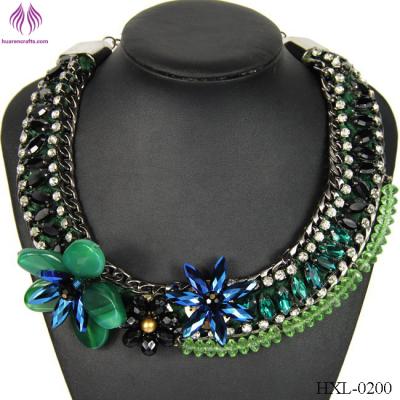 China China wholesale fancy charm flower statement necklace for sale