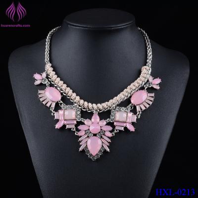 China Hot Vintage cord crystal collar necklace for sale