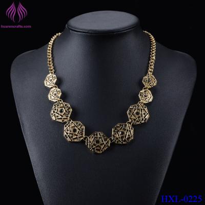 China Women Geometry Chunky Statement Bib Pendant Choker Collar Necklace Party Jewelry for sale