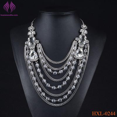 China Bridal Wedding Party Jewelry Crystal Rhinestone Necklace for sale