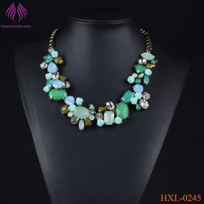 China New Fashion Women Bib Choker Crystal Statement Pendant Collar Necklace Jewelry for sale