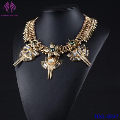 China Geometry Charm Pendant Choker Chunky bib Statement Necklace women Jewelry for sale