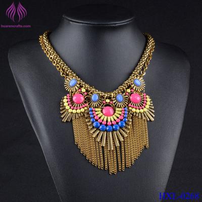 China Bohemia stylish Fashion jewelry Thai Silver Tassel necklace for gift for sale