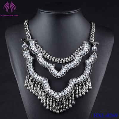 China teampunk Pendant Charm Elegant Chain Chunky Statement Bib Necklace For Prom for sale