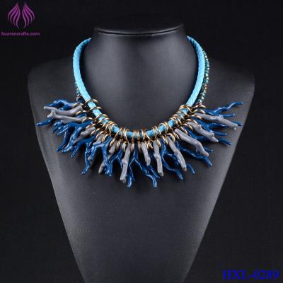 China Fashion Jewelry chunky coral pendant necklace for sale