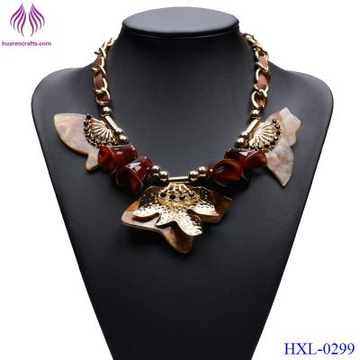 China Factory direct resin luxury statement necklace jewelry design for sale
