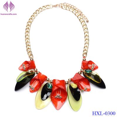 China Factory direct flower chunky statement necklaces for sale
