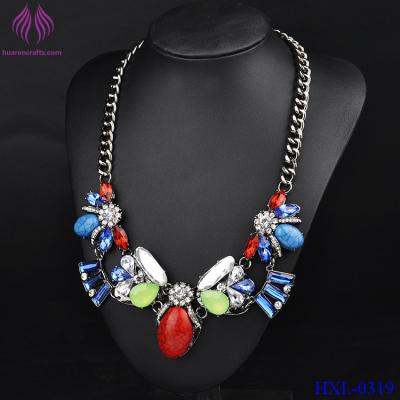 China Factory direct stone statement necklace jewelry for sale