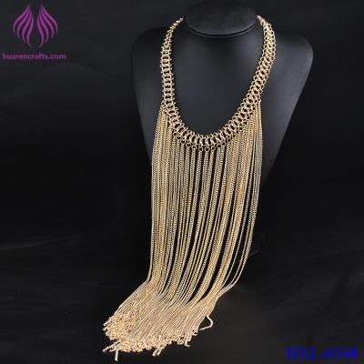 China New Elegant Long Women Sweater Chain Tassel Statement Pendant Necklace for sale