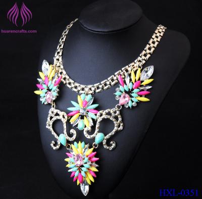 China Fashion Women Crystal Music Note Rhythm statementr Necklace Pendant for sale