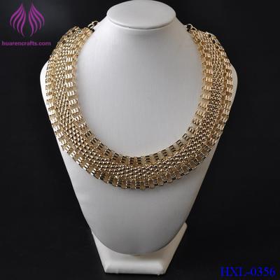 China New Fashion gold bib metal collar necklace for sale