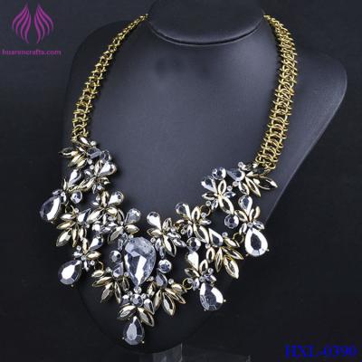 China Fashion Jewelry Eexaggerated costly temperament gem short necklace for sale