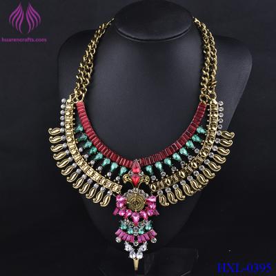 China china wholesale crystal fashion statement necklace for sale