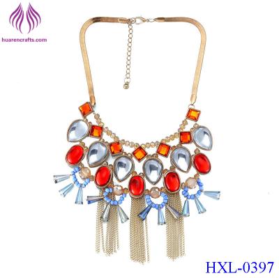 China china wholesale crystal tassel pendant necklaces for sale