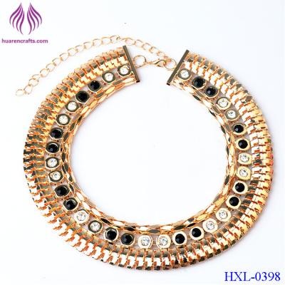 China Fashion Jewelry shourouk style crystal bib statement necklace for sale