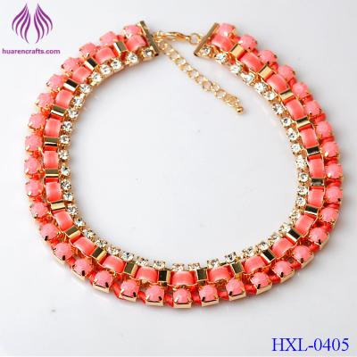 China Fashion jewelry weave chain bib statement tribal necklace for sale