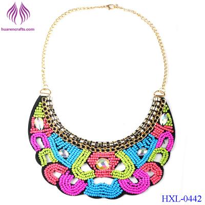 China Fashion Jewelry choker necklace rhinestone beaded collar necklace for sale
