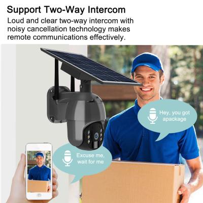 China Wireless 1080P Solar CCTV Camera SD Card Cloud Storage PIR Human Detection 2MP for sale