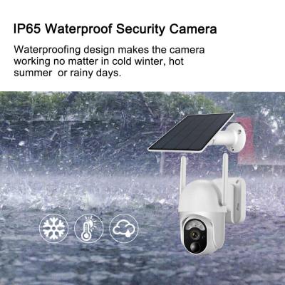 China 360 Degree Rotational 4G Simcard PTZ CCTV Camera 4MP Solar Outdoor Camera for sale