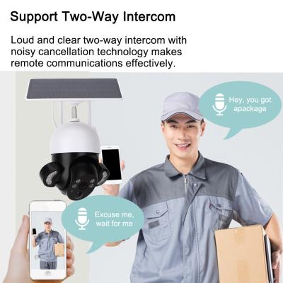 China 2K PIR Motion Detection 4G Solar Security Camera 4MP High Resolution Solar Ptz Camera for sale