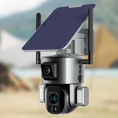 Cina Zoom ottico 10X Fotocamera solare PTZ Rilevamento movimento umano Batteria 20000mAh 40M IR in vendita