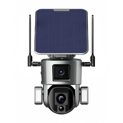 China 40M Night Vision WiFi Solar Security Camera 4K Dual Lens 10X Optical Zoom for sale