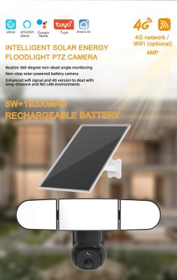 Cina videocamera di sicurezza solare bidirezionale 4G della batteria 19200mAh audio con l'allarme leggero della sirena 90db in vendita