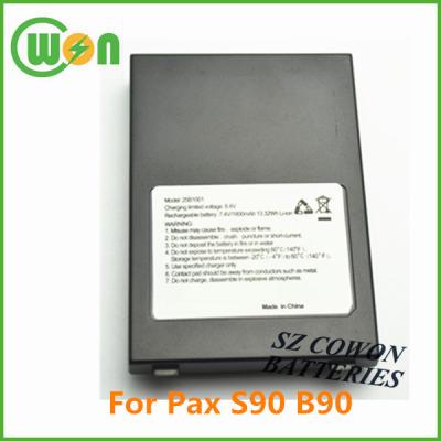 China 1800mAh rechargeable 25b1001 battery for PAX B90 S90 POS battery 25b1001 battery pax s90 pos terminal for sale