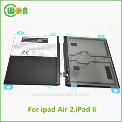 China 3.7V 7340mAh polymer replacement battery for iPad air 2 battery for iPad 6 battery A1547 A1566 A1567 MH332LL/A MH2V2LL/A for sale