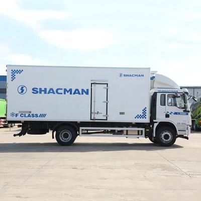 China Commercial Cold Storage Food Truck Body Shacman 210hp 4x2 Refrigerated Truck with Thermo king Truck Refrigeration Unit 12v 24v for sale