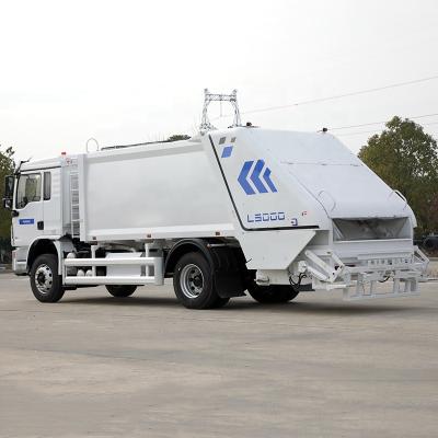China Compact Diesel Garbage Truck 14m3 Rear Loader 4x2 Drive Wheel Manual Engine Gearbox for sale