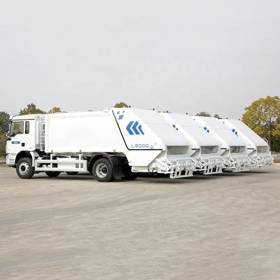China Rear Loader Garbage Truck 4x2 14CBM Waste Collection Vehicle Self Loading And Unloading Trash Trucks for sale