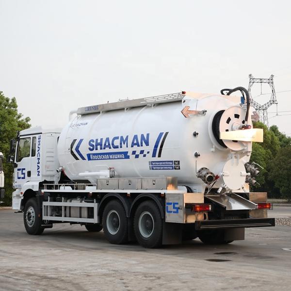 Quality SHACMAN Suction Sewage Truck Manual Transmission Municipal Pipeline Dredging Vehicle for sale