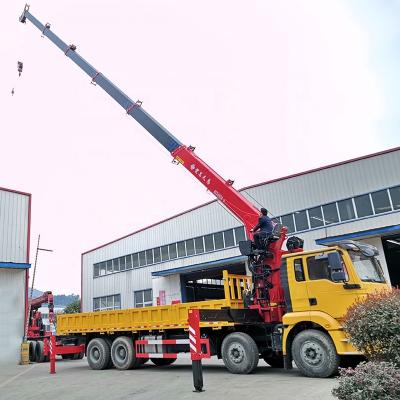 China Multifunctional Hydraulic Lifting Mobile Crane Truck Folding Arm Self Loader Boom Truck for sale