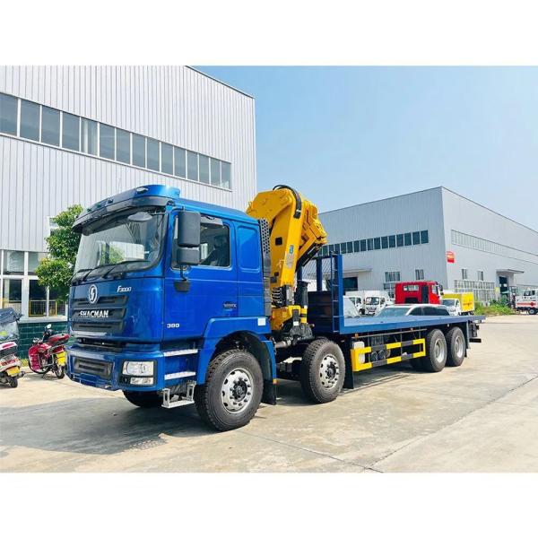 Quality Folding Straight Arm Knuckle Boom Truck Mounted Crane Shacman F3000 6x4 380HP Engine for sale