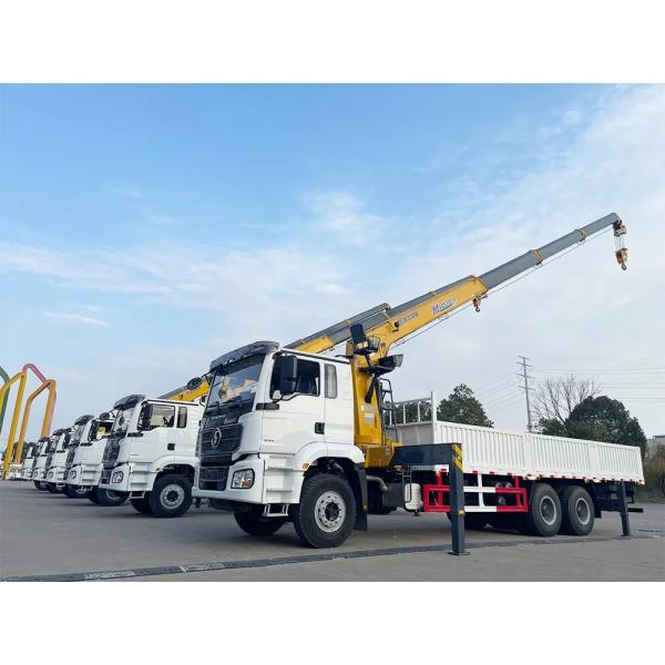 Quality Shacman H3000 6x4 Truck Mounted Crane 4 Section Telescopic Boom Crane for sale