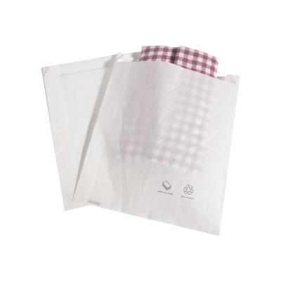 China Customized Size and Thickness Biodegradable Recycled Materials Translucent Self Sealing Paper Bag with Flexo Printing Clothing Packaging for sale