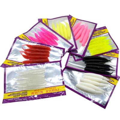 China Zipper Bag Resealable Transparent Soft Fishing Lure Plastic Customized Printed Fishing Bait Packaging Bag Custom Order for sale
