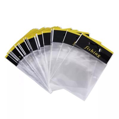 China Agriculture Recyclable Custom Printed Logo Ziplock Fish Hook Packaging Bag with Clear Window Lure Bait Plain Model for sale