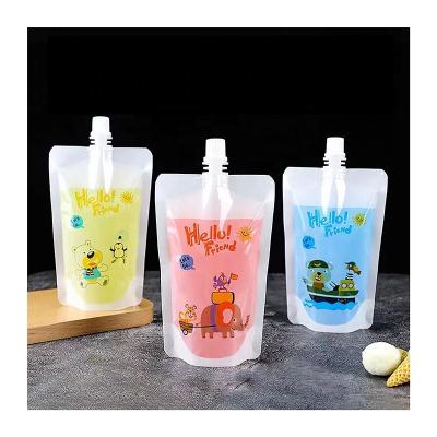 China Food Grade Recyclable Juice Liquid Zipper Bag Spout Pouch Gravure Printing Packaging Solution Industrial Food Pouch Bag for sale