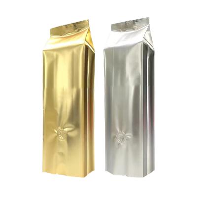 China PE PET Plastic Recycled Materials Smell Proof Center Sealed Aluminum Foil Pouch Resealable Packaging for Food Coffee Beans for sale
