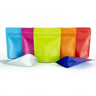 China Recyclable Stock Customized Soft Touch Flat Mylarbag Die Cut Mylar Bag Ziplock Shape Packaging Bag Stand up Pouch for Food for sale