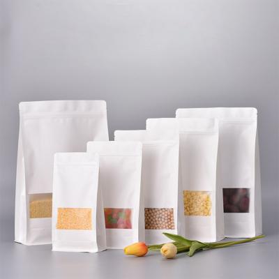 China Customized Size Biodegradable Brown Kraft Paper Bag Zipper Printed Food Packaging Plastic Snack Packaging Inner Aluminum Bag for sale