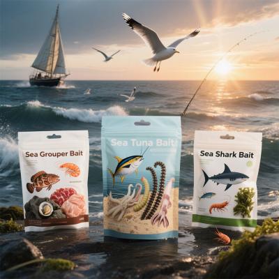 China Customized Thickness LDPE Plastic Bag with Window Soft Fish Bait Packaging Bag Reusable Sealing Various Baits for sale