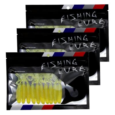 China Zipper Bag Packaging Durable Aluminum Foil Plastic Pouch Soft Fishing Lure Reusable Lure Bait Storage Bags for sale