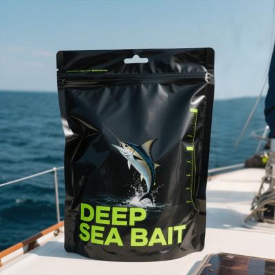China Agriculture Industrial PE Al Plastic Reusable Zipper Lock 3 Side Sealed Plastic Bag Soft Bait Packaging Fishing Lures Worms for sale