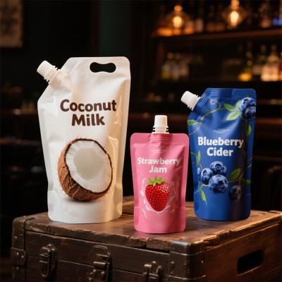China Soda Gravure Printing Aluminum Foil Stand Drink Pouch Customized Detergent Liquid Spout Pouch Bags Plastic Packaging Liquid Pouch for sale